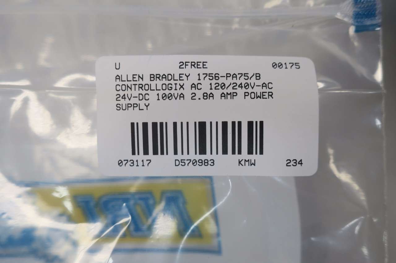 ALLEN BRADLEY 1756-PA75/B CONTROLLOGIX AC 120/240V 24V-DC POWER SUPPLY D570983