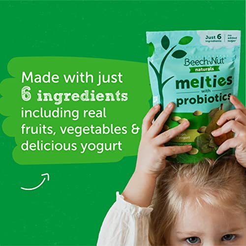 Beech-Nut Probiotic Melties Baby & Toddler Snack Melts, Apple Carrot Mango Yogurt, 1 oz (7 Pack)