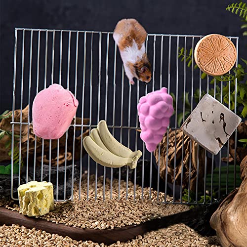 Lava Block Chew Toys Teeth Grinding Pet Lava Block Calcium Stone for Chinchilla Hamster Mouse Squirrels and Small pet 4 Pack