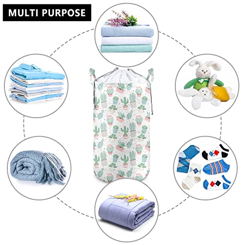 Beegreen XX-Large Drawstring Laundry Hamper 115L Dot Laundry Bag, Collapsible Laundry Baskets with Handles, Dirty Clothes Hamper for Bedroom Bathroom Dorm,Foldable Tall Clothes Hamper