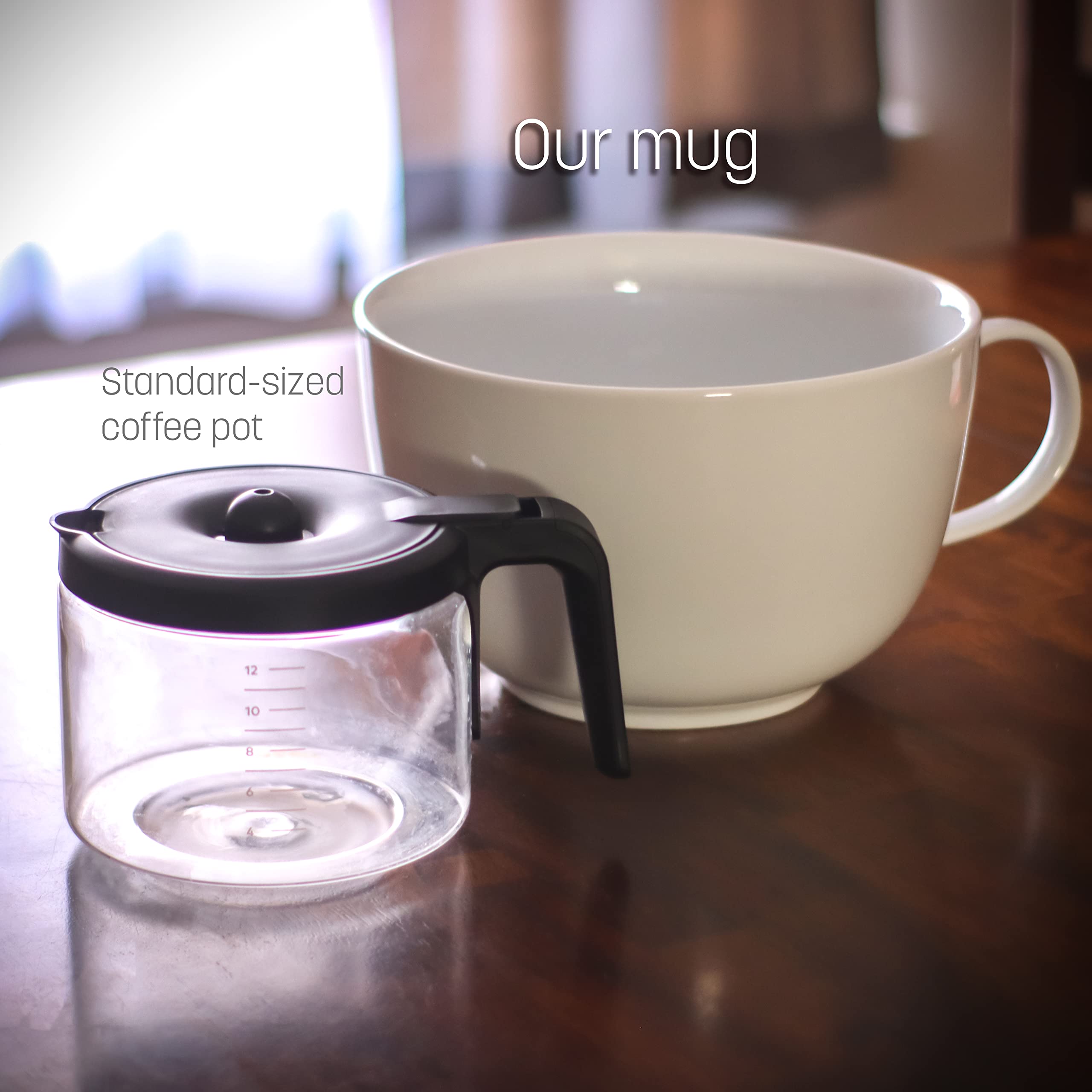 Allures & Illusions Gigantic Coffee Mug - Worlds Largest Coffee Cup (10.2" x 6.7")