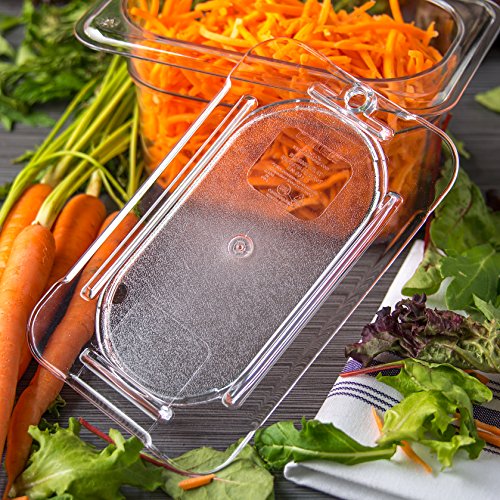Carlisle FoodService Products Storplus 1/9 Size Universal Flat Food Pan Lid for Catering, Buffets, Restaurants, Polycarbonate, Clear