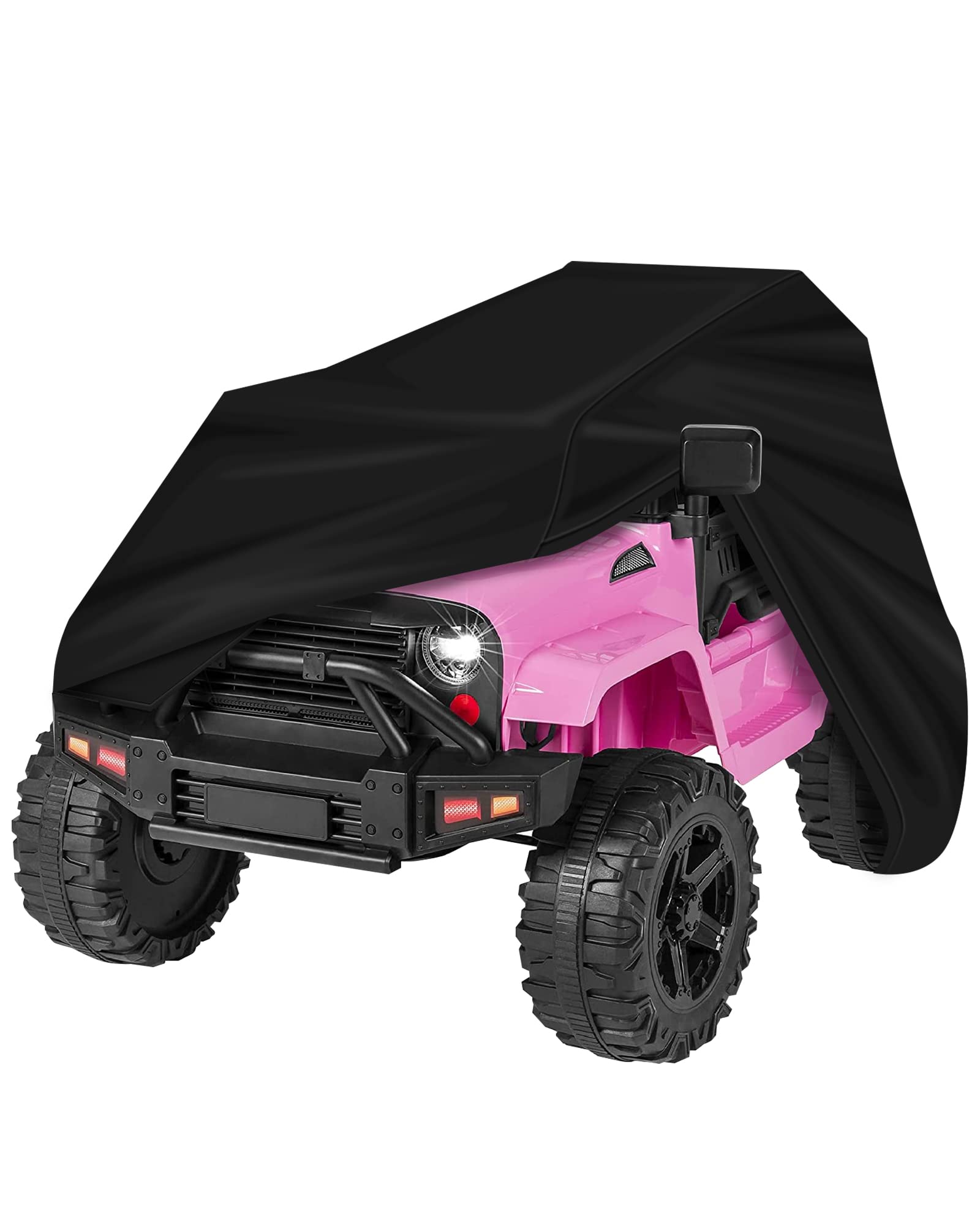 JDZYYCQ Kids Ride-On Toy Car Cover, Outdoor Waterproof Protection for Electric Battery-Powered Children's Wheeled Toy Car-General Type, 51.6'' L x 27.5'' W x 23.8'' H ., BLACK