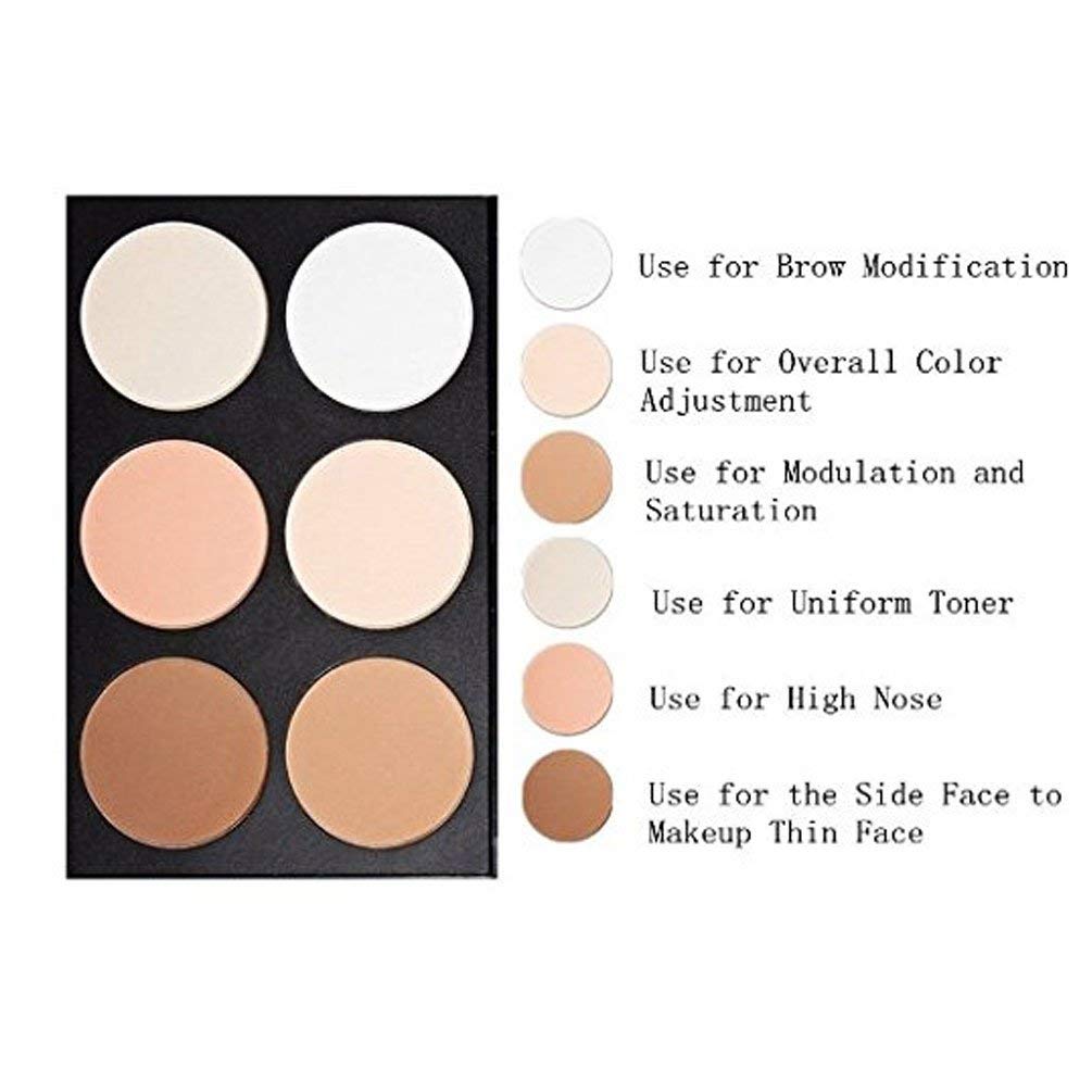 iMeasy Makeup Contour Kit Highlight and Bronzing Powder Palette Pigment Blush Palette - 2/4 / 6 Colors
