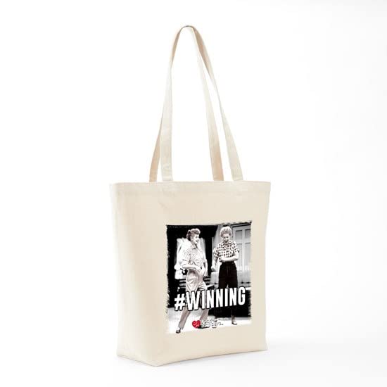 CafePress I Love Lucy #Winning Tote Bag Natural Canvas Tote Bag, Reusable Shopping Bag