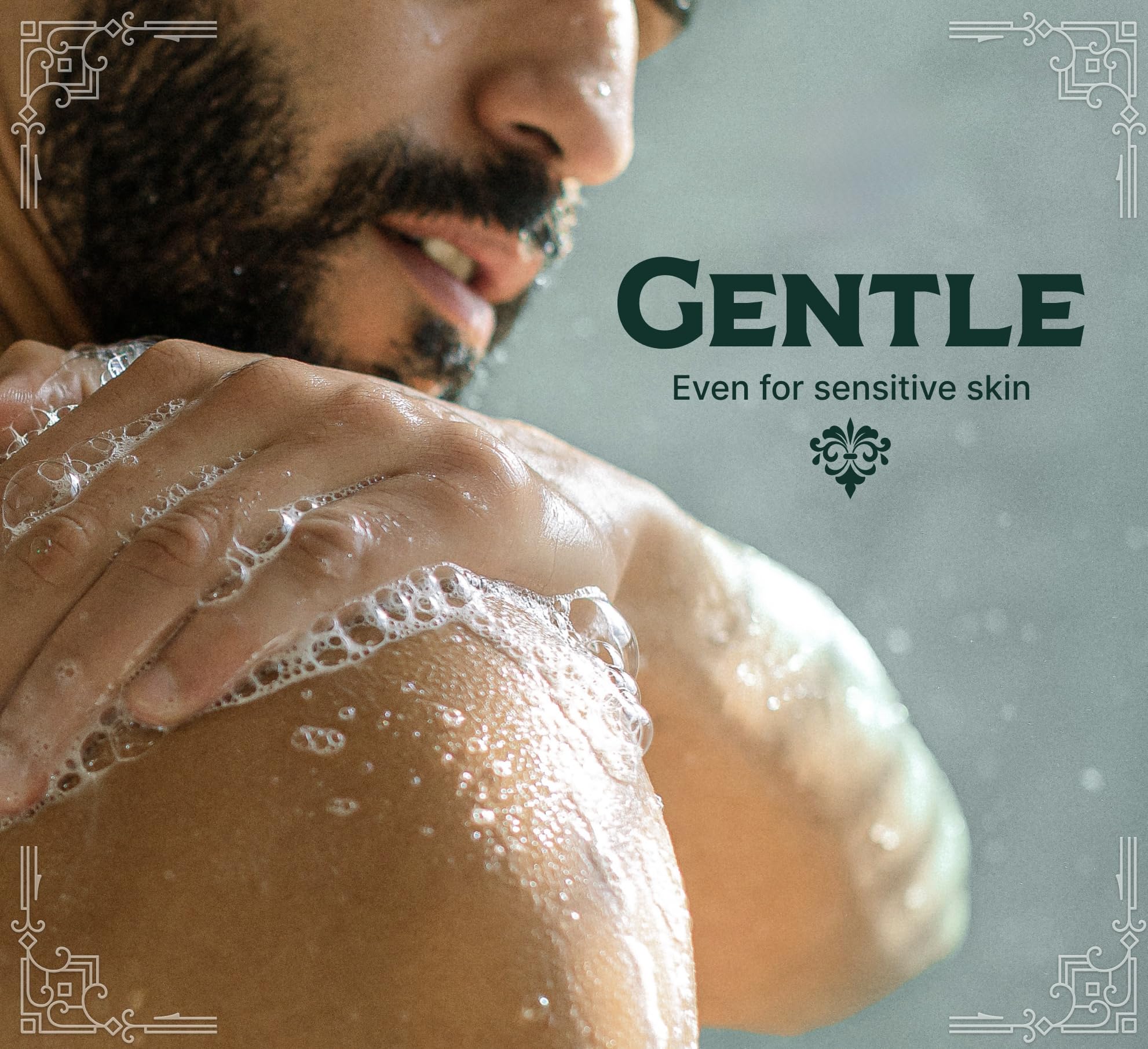 Carolina Castile Soap Peppermint Scent – Certified Organic Base, High Olive Oil Content, Non-Drying, Made with Organic Oils, Concentrated Natural Body Wash for Men and Women