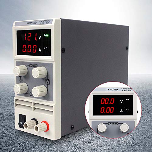 KPS1203D DPS305U Adjustable Switch DC Adjustable Power Supply 4-Digital LED Display AC110V for Lab, Automobile Battery Charger, DIY Tool, Repair, Research (KPS1203D)