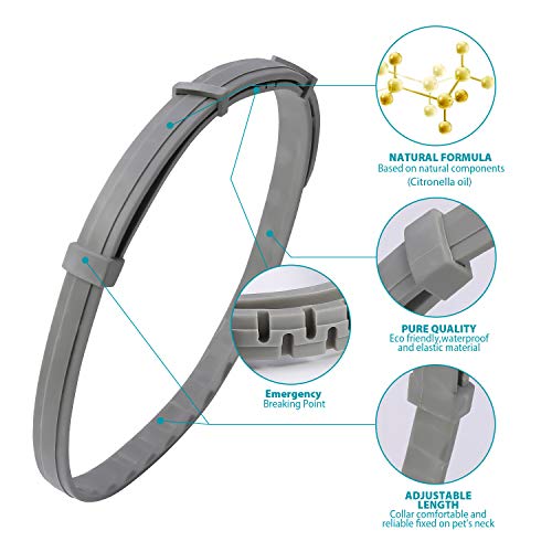 Flea and Tick Collar for Dogs,Flea and Tick Treatment and Prevention for Dogs up to 8 Month,One Size Fits All,100% Natural Ingredients, Waterproof,Include Tick Removal Tools,2 Pack