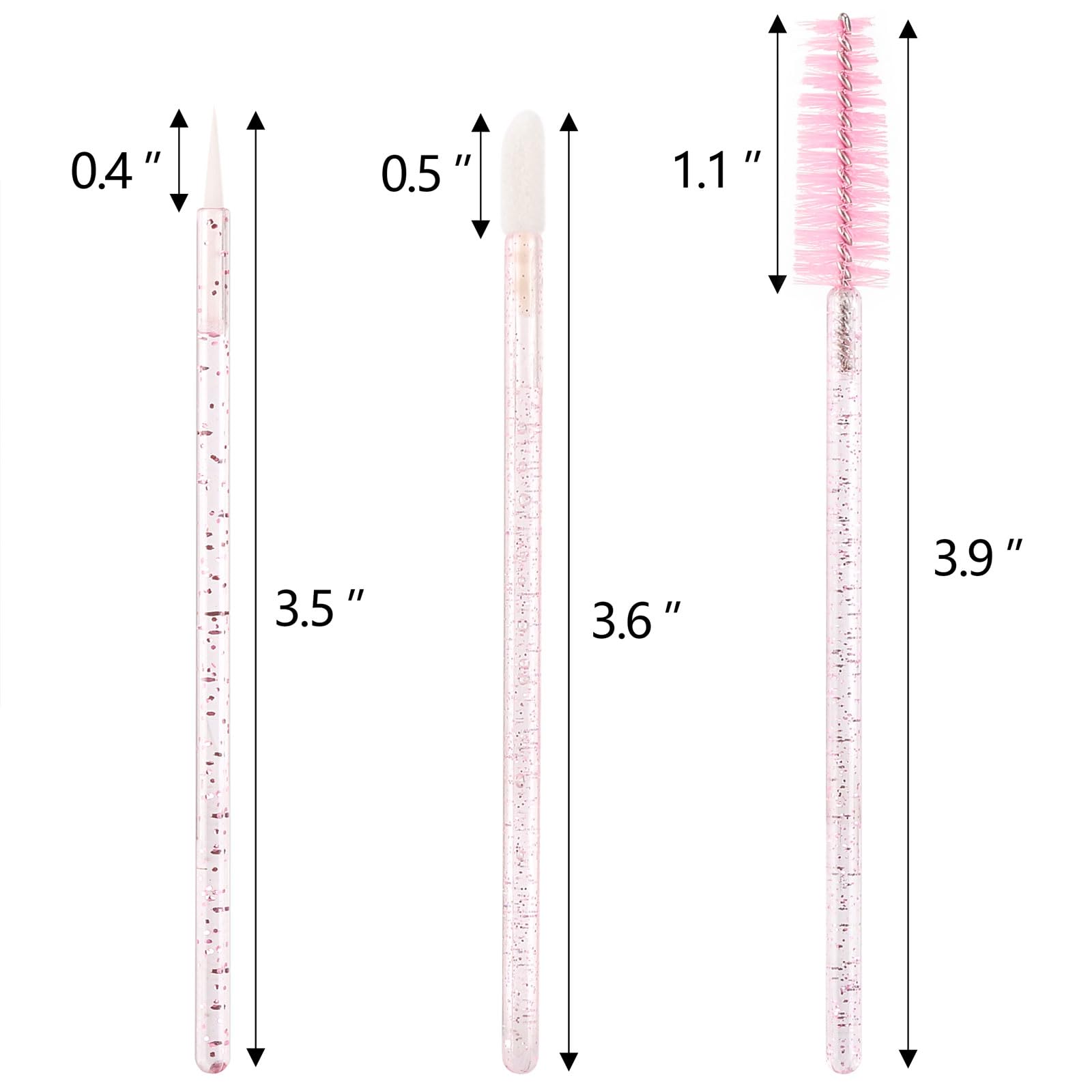 400PCS Disposable Mascara Wands Eyelash Brush and Micro Applicator Brush, Makeup Applicators Brushes Tools Kit for Eyelash Extension Pink