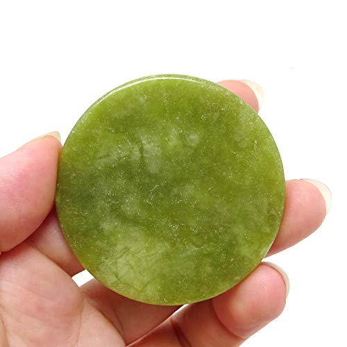 Honbay 6PCS Round Jade Stone Fake Eye Lash Bases Stands Holders for Eyelash Extension
