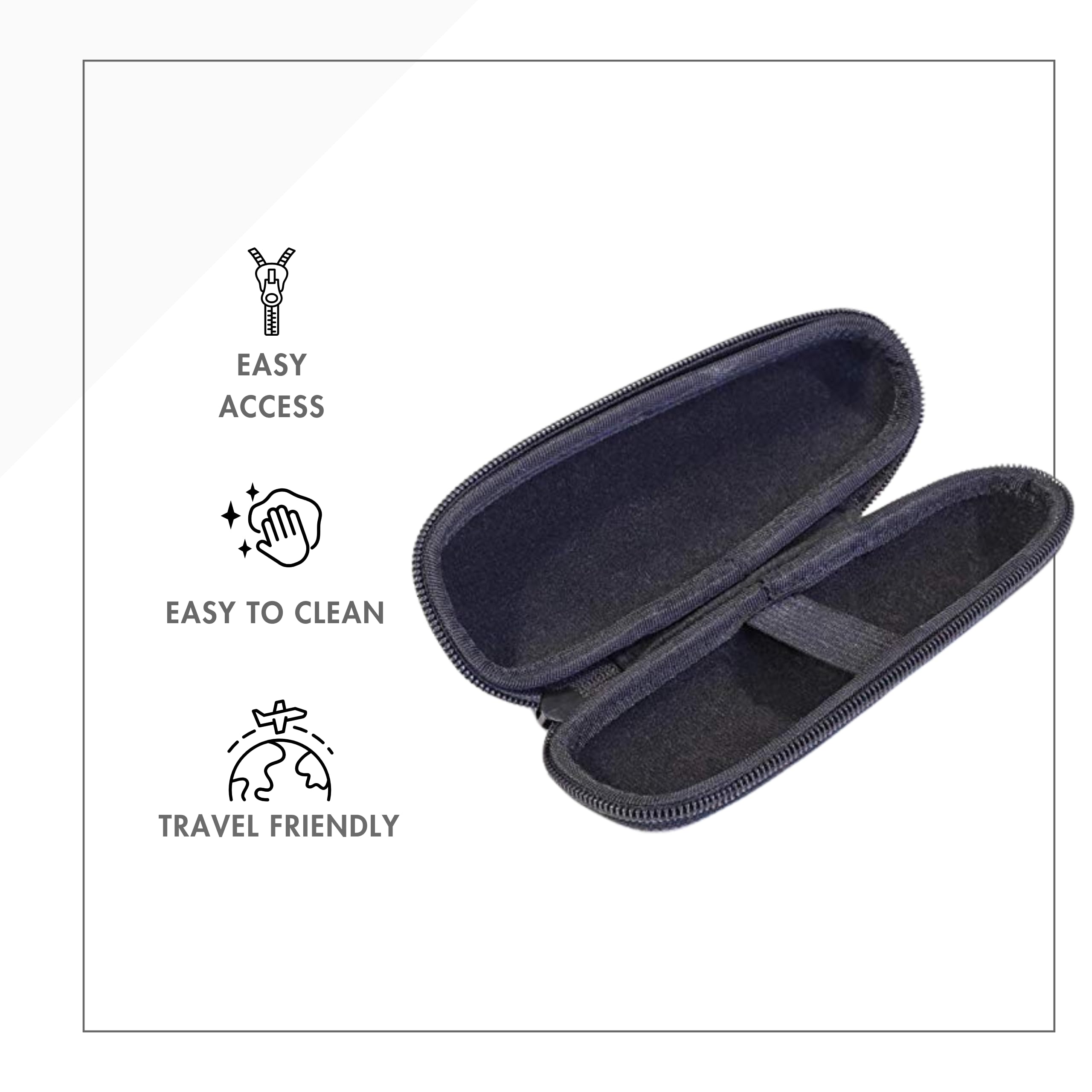 ToiletTree Products Travel Case for The Professional Water Resistant Heavy Duty Steel Nose Trimmer with LED Light. Trimmer Not Included (Case)