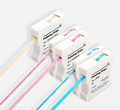 BELEON Dental Polishing Strips - Tooth Polisher Dental File for Teeth Sanding Grinding Deep Teeth Cleaning Tool Tooth Polish Abrasive Strip Oral Care Cleaning Tool - Fine 1 Roll 4mm x 6M