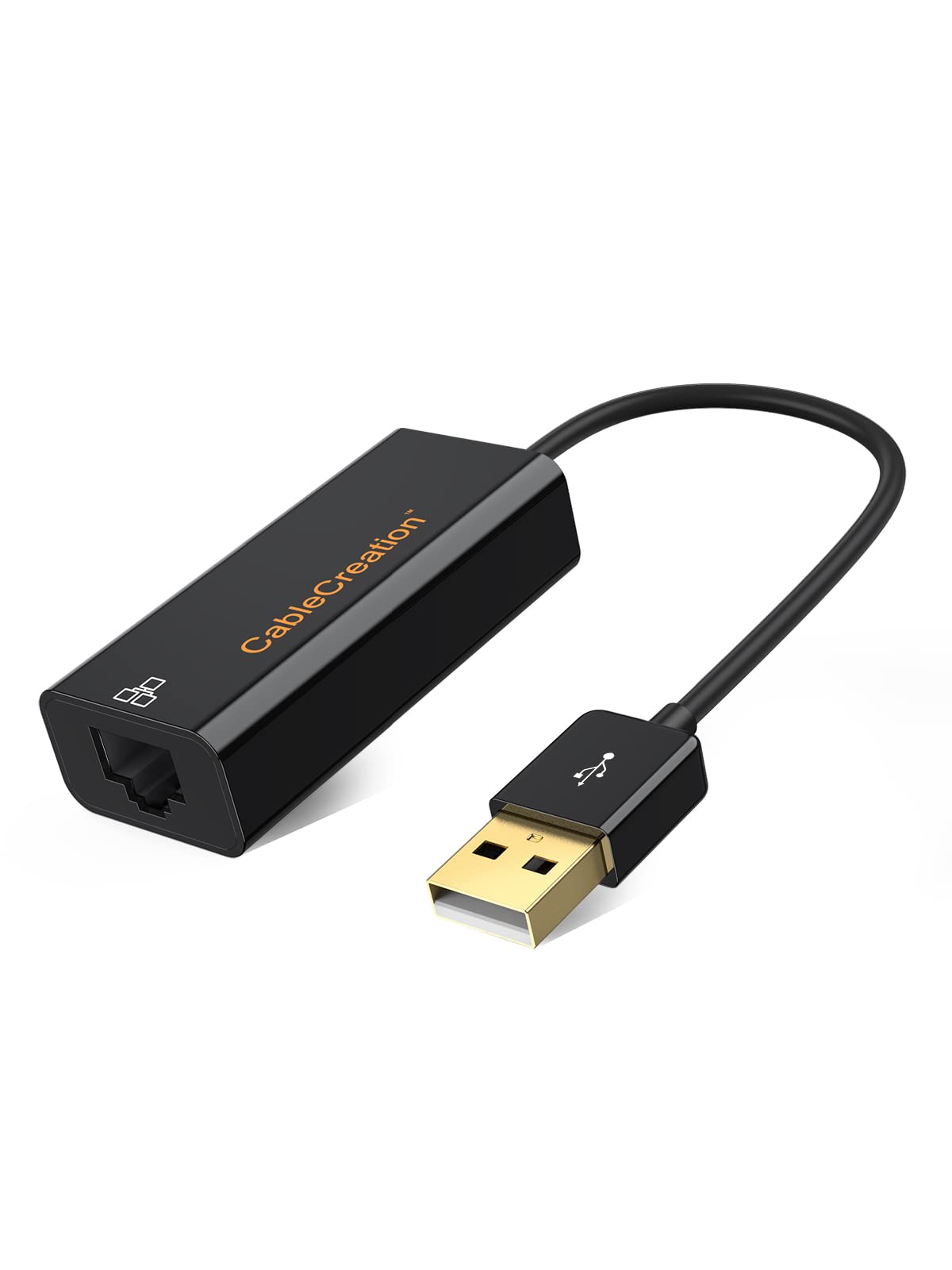CableCreation USB to Network Adapter, USB 2.0 to 10/100 RJ45 Ethernet LAN Cable Compatible with Windows 10/8.8/8/ 7, macOS X, Black