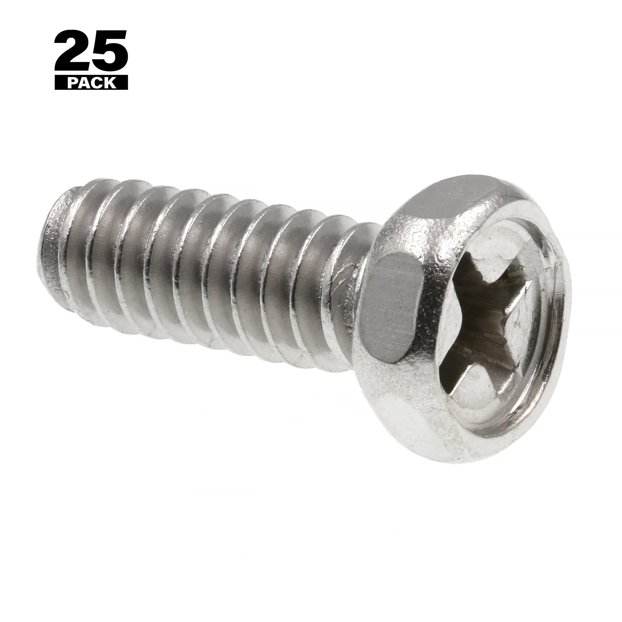 Prime-Line 9012822 Machine Screws, Indented Hex Head, Phillips Drive, #10-24 X 1/2 in, Grade 18-8 Stainless Steel (25 Pack)
