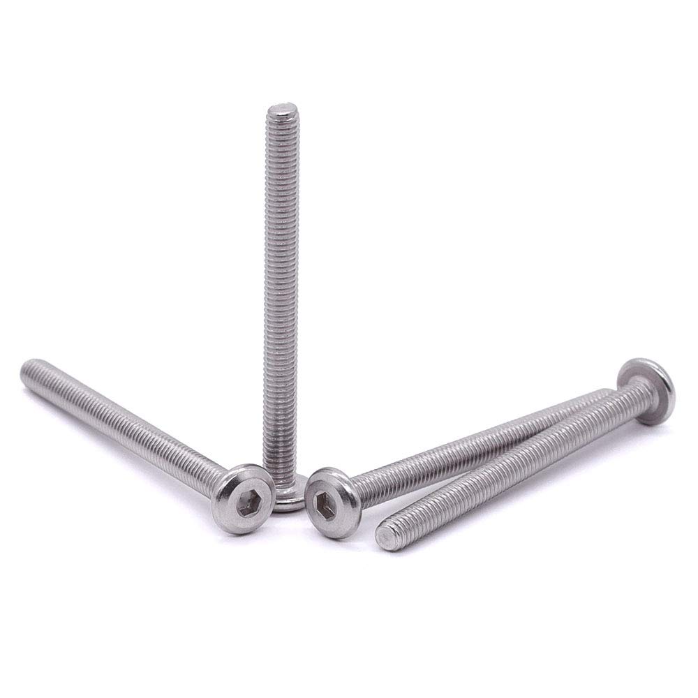 M5-0.8 x 50mm Hex Socket Head Cap Screws, 304 Stainless Steel 18-8, Flat Countersunk Machine Screws for Furniture, Binding, Machinery, Automotive, DIY Projects, 30 PCS