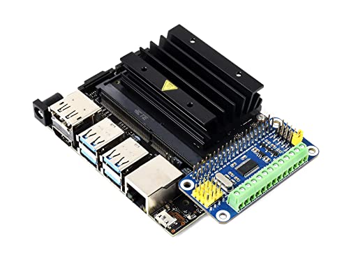 Waveshare High-Precision AD HAT, Compatible with Raspberry Pi 5/4B/3B/Zero/Zero W/Zero 2W/Pico/Pico W/Pico WH and Jetson Nano, ADS1263 10-ch 32-bit ADC