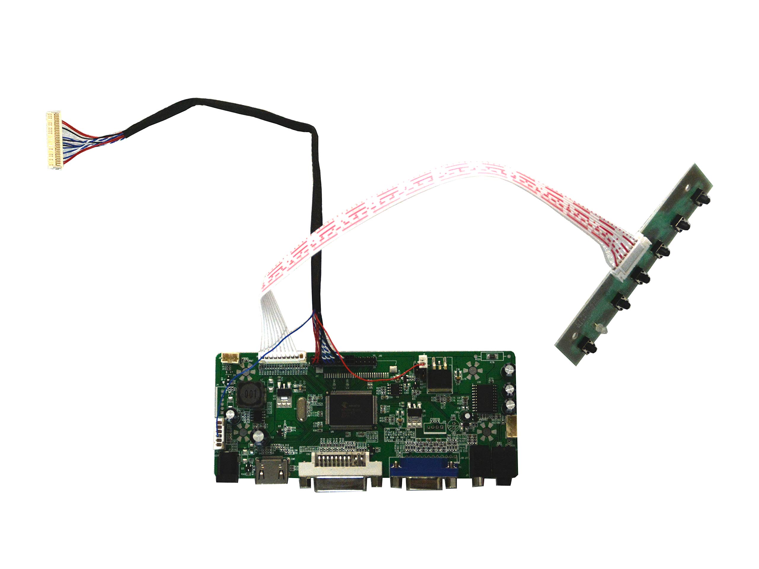 NJYTouch HDMI DVI VGA LCD Controller Board with 10.1inch HSD100IFW1-A00 1024x600 30Pin LED Screen