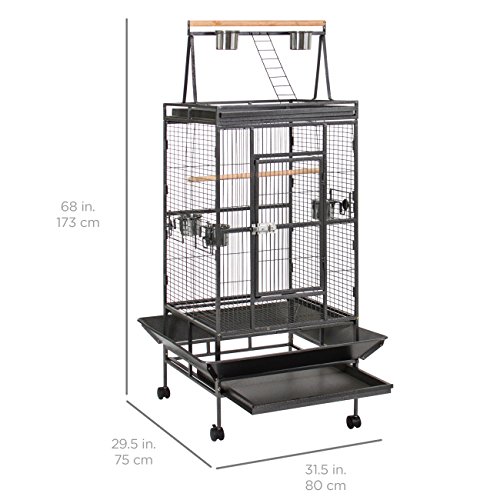 Best Choice Products New Large Play Top Bird Cage Parrot Finch Macaw Cockatoo Birdcages