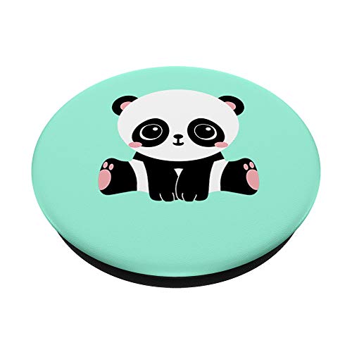 Cute Kawaii Baby Panda Pop Socket Mint Green Animal Lover PopSockets PopGrip: Swappable Grip for Phones & Tablets