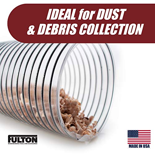 5" x 10' (5 inch diameter by 10 feet long) Ultra-Flex Clear Vue Heavy Duty PVC Dust, Debris and Fume Collection Hose - MADE IN USA!