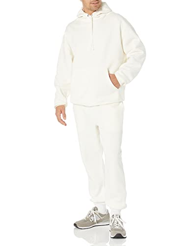 Amazon Essentials Men's Oversized-Fit Hoodie (Available in Big & Tall), Eggshell White, X-Large