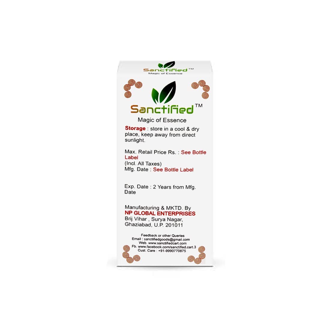 SANCTIFIED Chameli Ittar Perfume Natural Long Lasting Non-Alcoholic (10 Ml), Chameli Attar (Lovely Floral Scent)