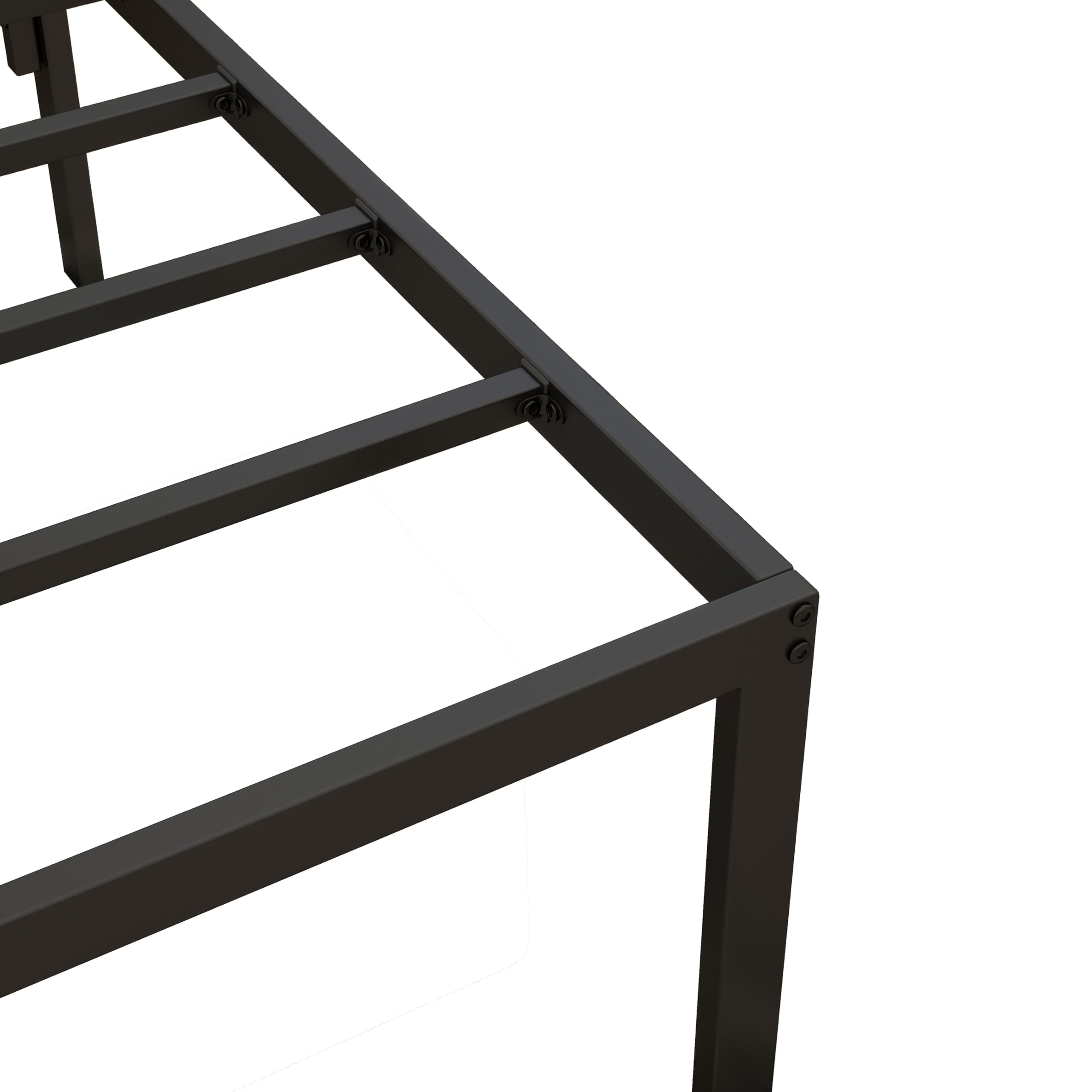 HUAXIN LUCKY 12 Inch Twin Bed Frames No Box Spring Needed,Heavy Duty Metal Platform Bed Frame High Profile Mattress Foundation with Underbed Storage,Noise Free,Easy to Assembly,Black