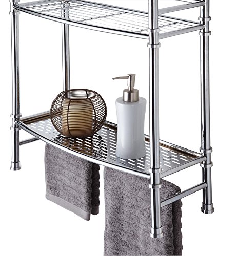 Best Living No Tools Wall Mount/Countertop Shelf, Chrome