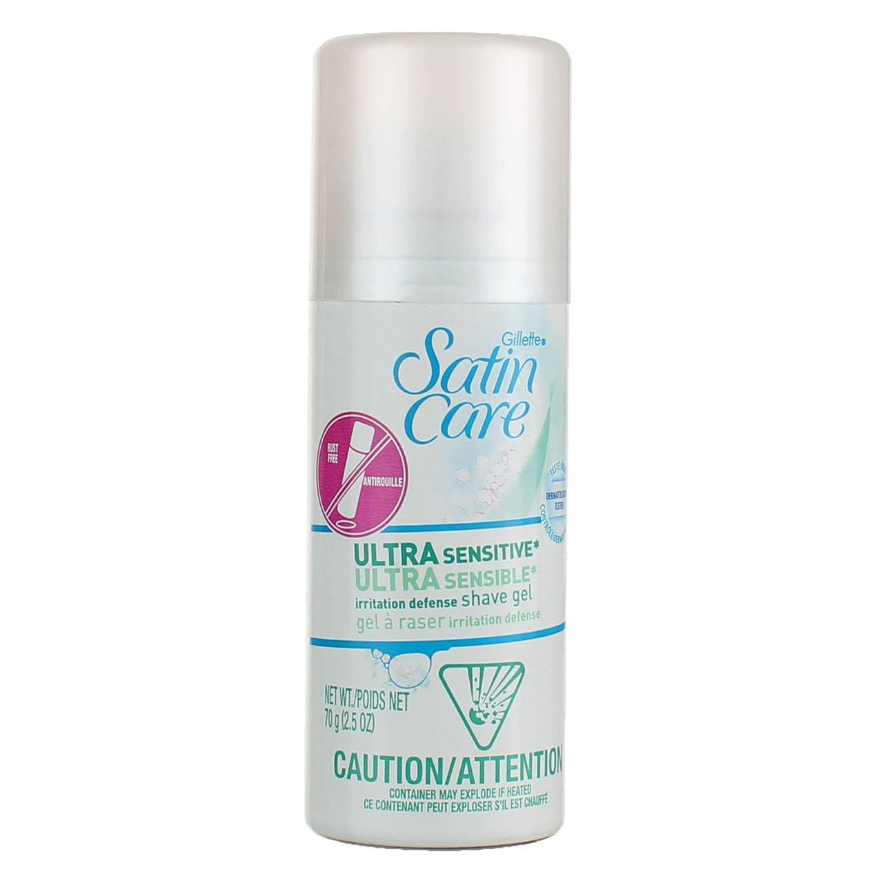 Gillette Satin Care Ultra Sensitive Irritation Defense Shave Gel, 2.5 Oz
