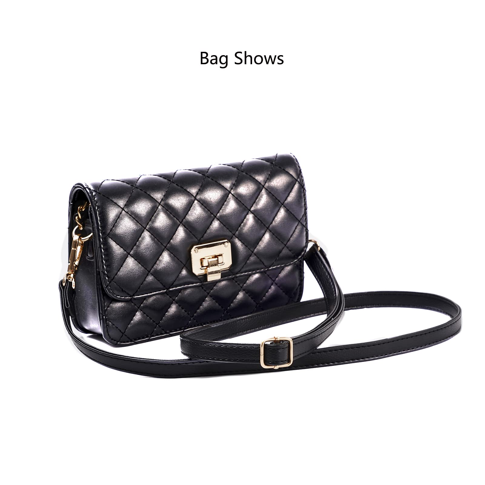 Xiazw Adjustable Soft PU Leather Shoulder Crossbody Purse Strap Bag Chain Replacement (White - Gold)