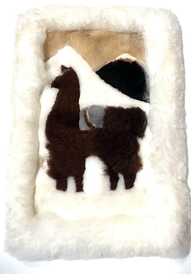 Alpaca Fur Rug Llama Designs from Peru, Artisanal Alpaca Fur Inspired Peru's Rich Culture