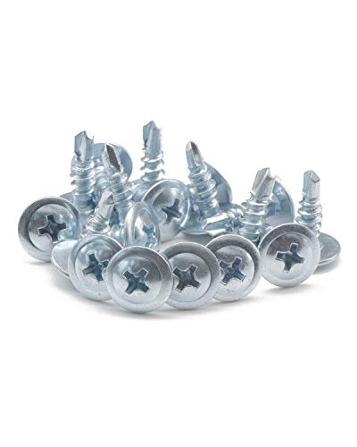 IMScrews 50pcs #7 x 1/2" Self Drilling Truss Head Screws Standard Thread Wood Work MDF Zinc