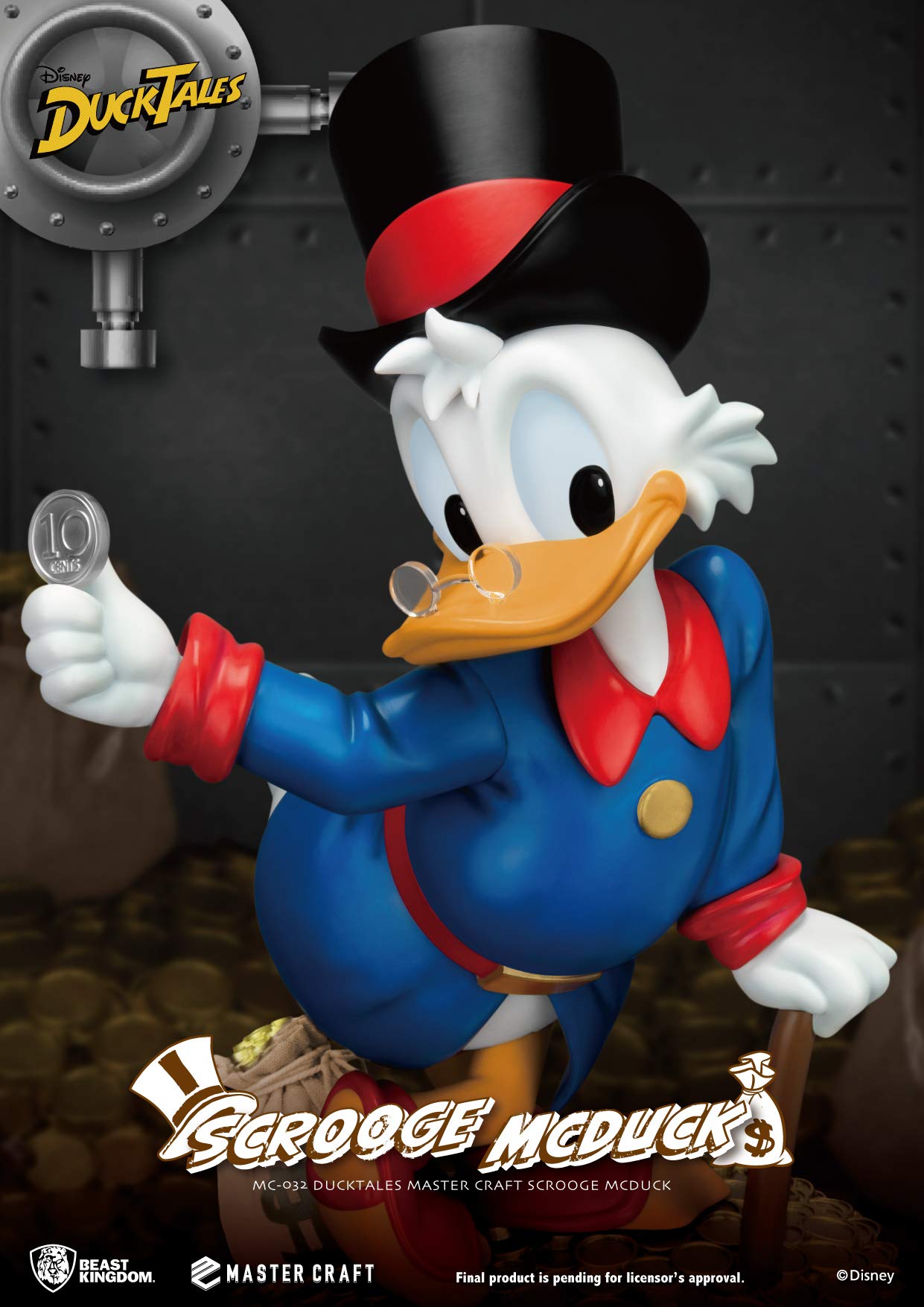 Beast Kingdom Ducktales: Scrooge McDuck MC-032 Master Craft Statue, Multicolor, 16 inches