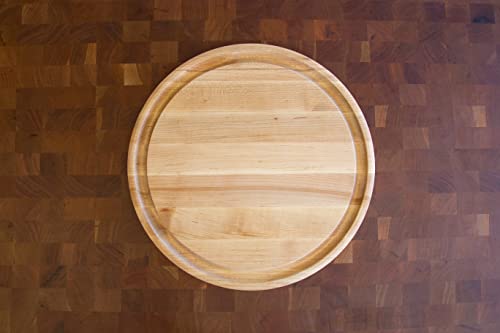 John Boos Block CB1051-1M1515175 Maple Wood Round Cutting Board with Juice Groove, 15 Inches Round x 1.5 Inches