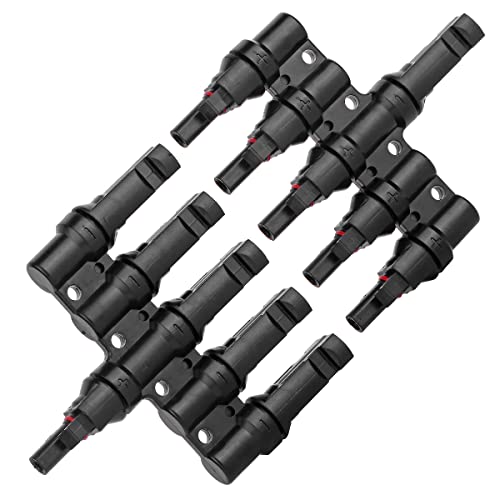 5 to 1 Solar Panel Connector - 5 Way Branch DIY Mount Tool Solar Parallel Connector in Pair - Solar Wire Connectors for Connection Between Solar Panels