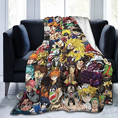 Anime Characters Super Soft Flannel Throw Blanket Warm Cozy Flannel Blanket Lightweight Shaggy Air Conditioner Blankets Apply to Couch Bed Office Etc Blanket 50"x40"¡