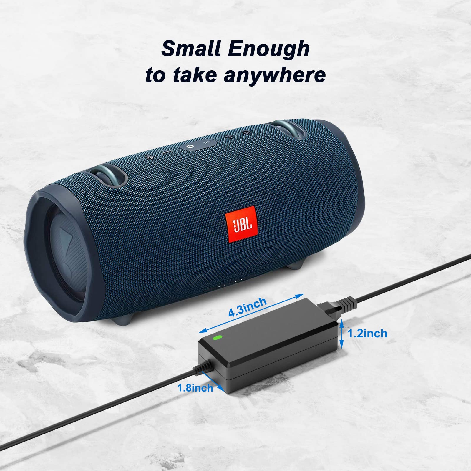 Replacment for JBL Xtreme 2 Charger Compatible with JBL Boombox, Xtreme, Extreme Portable Wireless Bluetooth Waterproof Speaker 8.8FT 19V Replacment for JBL Speaker Power Cord