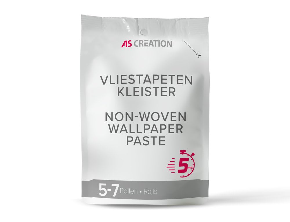 A.S. CrĂŠation Wallpaper Paste - Strong Wallpaper Adhesive for Approximately 5-7 Rolls of Non-Woven Wallpaper - high-Yield, Stain-Free Wallpaper Glue for Non-Woven Wallpapers - 1 x 0,44 lbs (200 g)