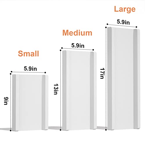 Alsonerbay White Floating Shelves, Floating Shelves Wood for Wall Storage, Wall Shelf for Bedroom, Living Room, Bathroom, Kitchen, Office and More, Set of 3