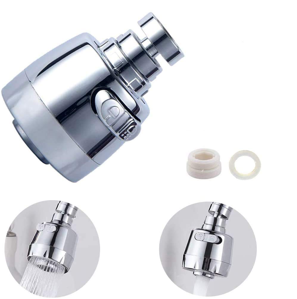 360 degree swivel faucet,2 Pack Kitchen Sink Faucet Sprayer Head Anti -Splash Tap Kitchen Bathroom Nozzle Filter Water Saving Water Tap Replacement
