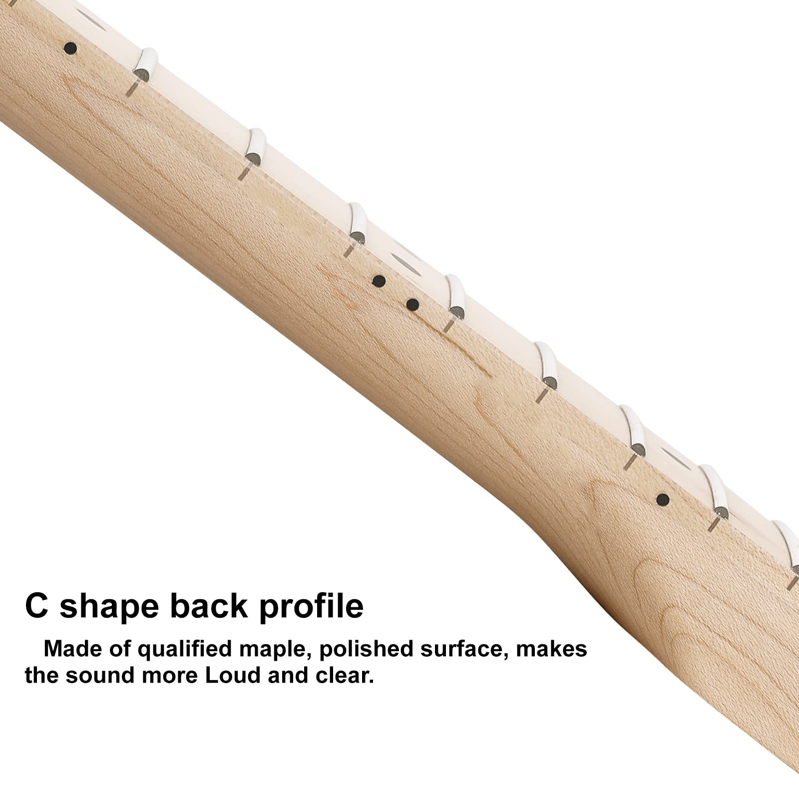 22 Fret Maple Fretboard Guitar Neck for TL Style Guitar DIY Parts Replacement