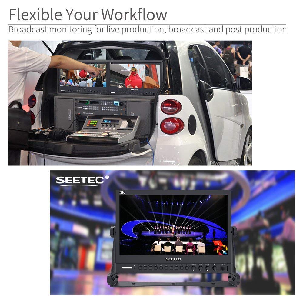 SEETEC P133-9HSD 13.3 Inch 4K HMDI Broadcast Monitor Professional LCD Director Studio Production Monitoring IPS Screen Aluminum Design