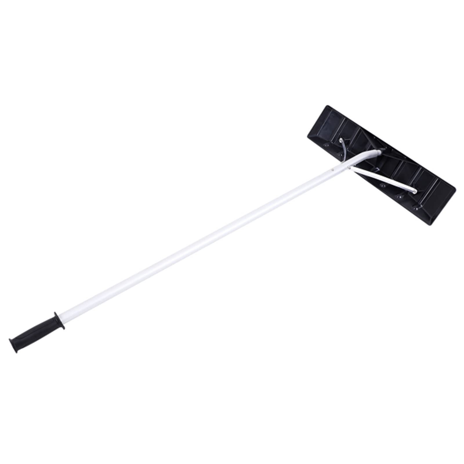 5-20FT Extendable Aluminum Snow Roof Rake Lightweight Snow Removal Tool TPE Anti-Skid Handle with 25" Wide Blade & 5-Section Extendable Tubes for Car Roof Vehicle Snow Wet Leaves Dribs