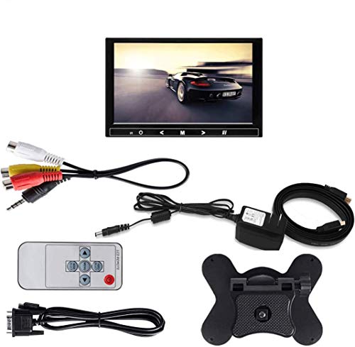 bosstouch 11.6" Inch Security Monitor HDMI/BNC/AV/VGA/USB Input 1366x768 IPS Resolution Touch Buttons Mini Video Camera Audio Monitors & Displays TV Screen