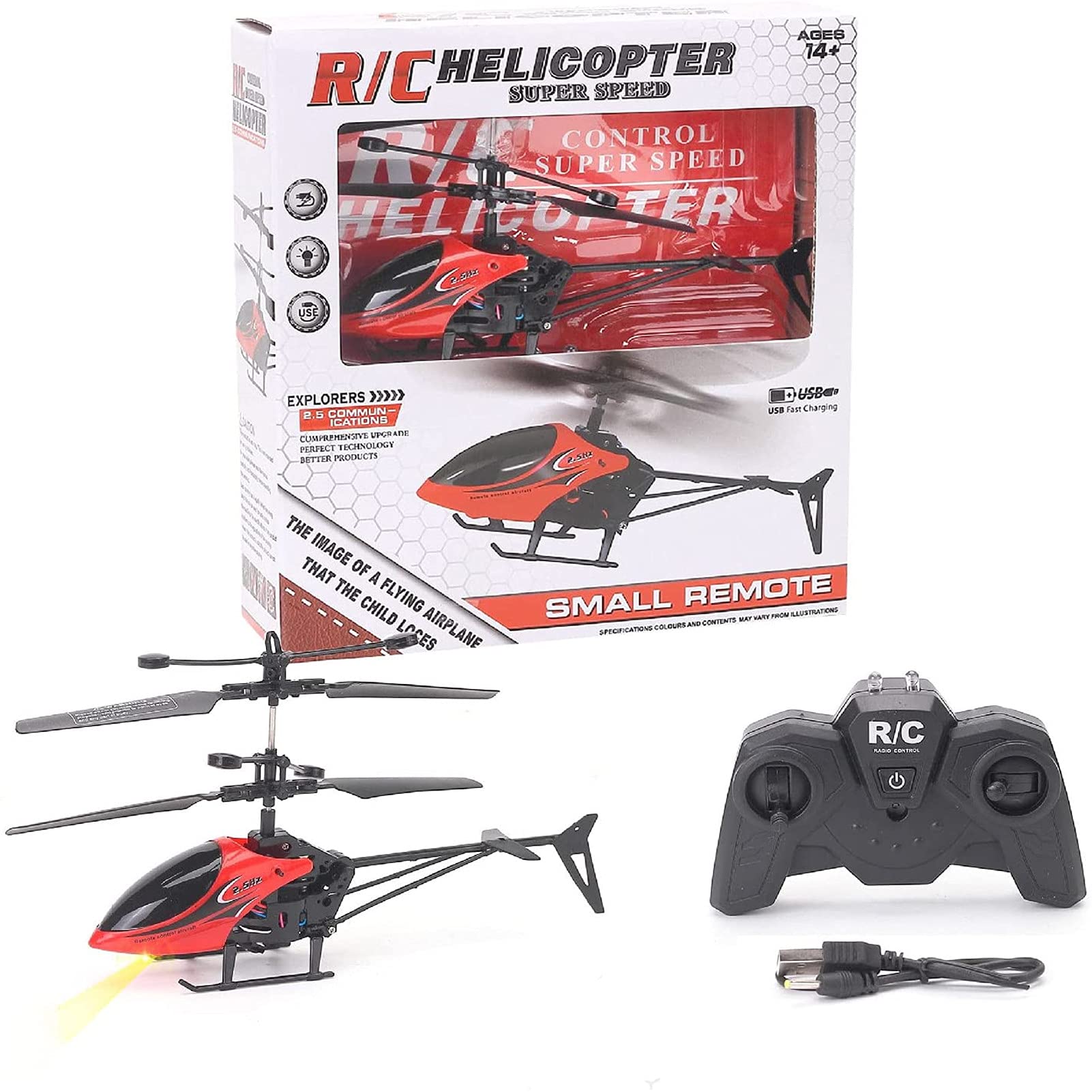 Remote Control Helicopter, 2-Channel RC Helicopter Toys for Kids, 2.4 GHz High and Low 2 Speed Up and Down Flying Remote Helicopter Toy Gift,Mini Helicopter is Suitable for Boys, Kid, and Beginner