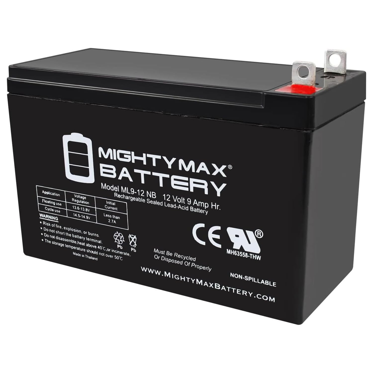 Mighty Max Battery 12V 9AH SLA Battery Replacement for Firman P03608 Generator