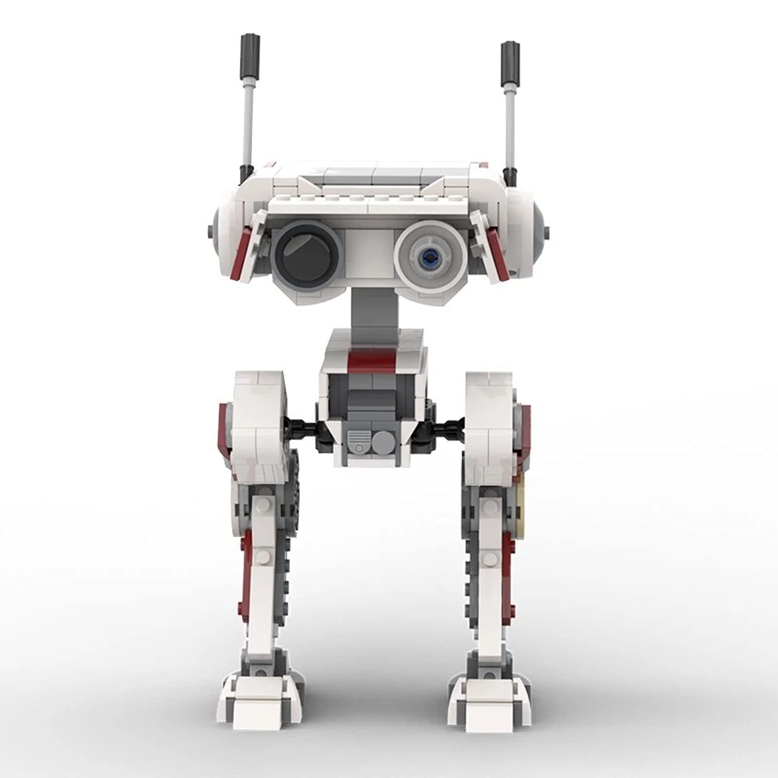 WANZPITS Buildmoc MOC-33499 Fallen Order BD-1 Robot Building Block War Building Block Model Home Office Decoration Puzzle Game Toy Best Gift,White