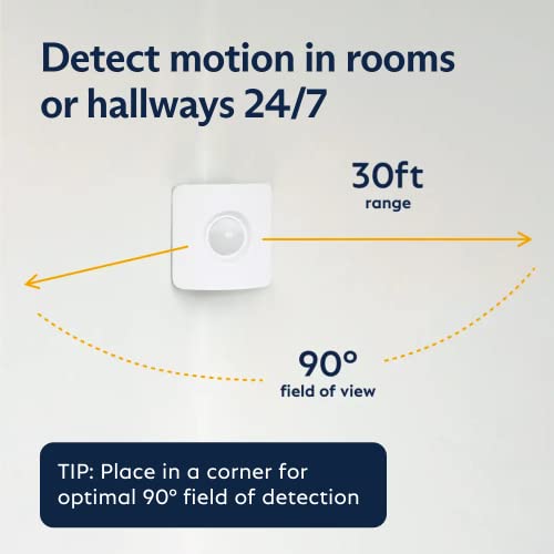 SimpliSafe Motion Sensor - 45ft. Range - Infrared Heat Signature Technology - Compatible with The Home Security System - Latest Gen