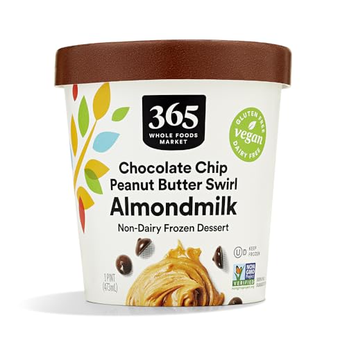 365 by Whole Foods Market, Ice Cream Non Dairy Chocolate Chip Peanut Butter, 1 Pint