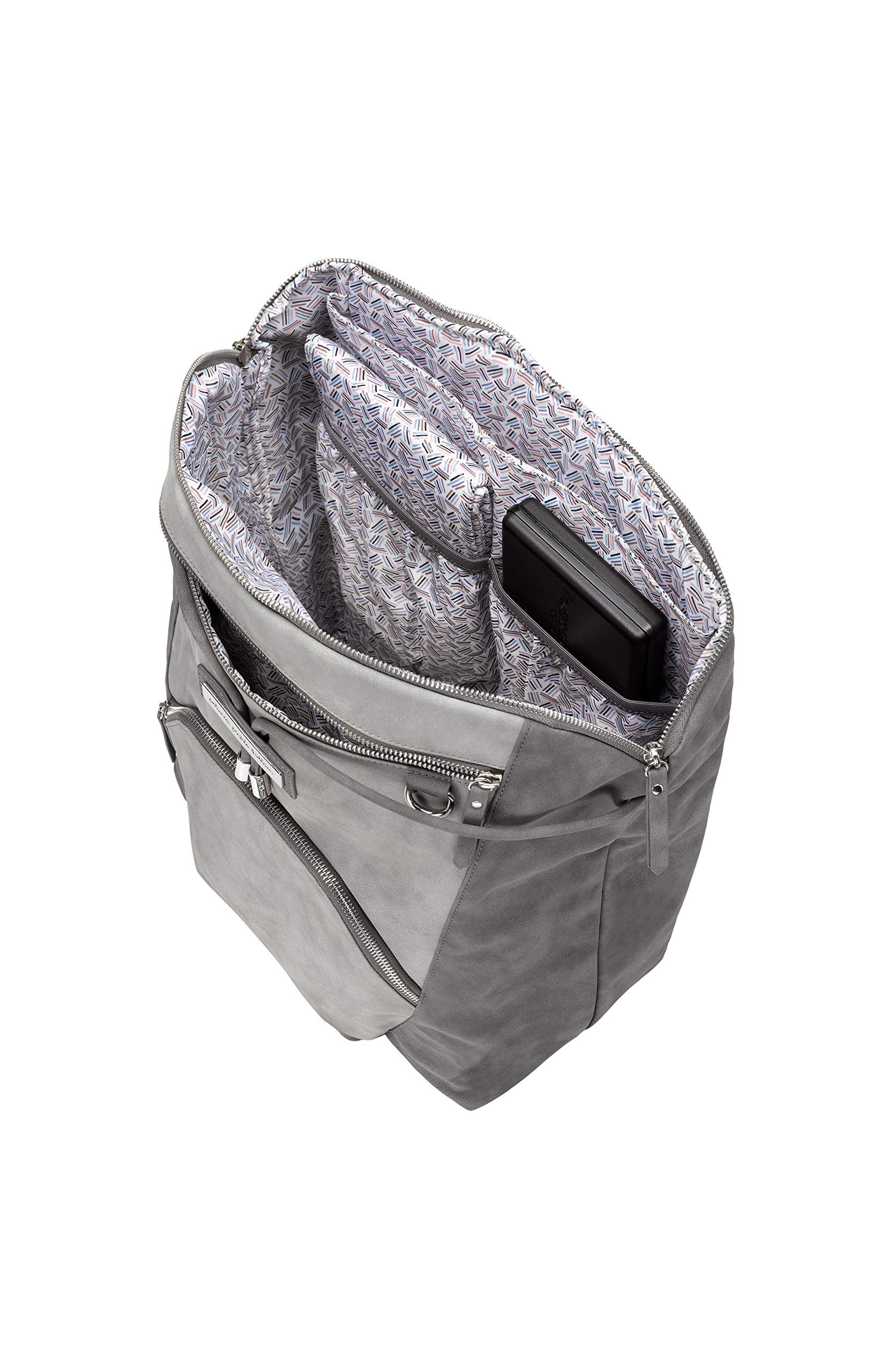 Petunia Pickle Bottom Cinch Convertible Backpack - Baby Bag - Baby Diaper Bag for Parents - Baby Backpack Diaper Bag - Stylish, Spacious, Secure Backpack for Busy Modern Moms & Dads - Pewter